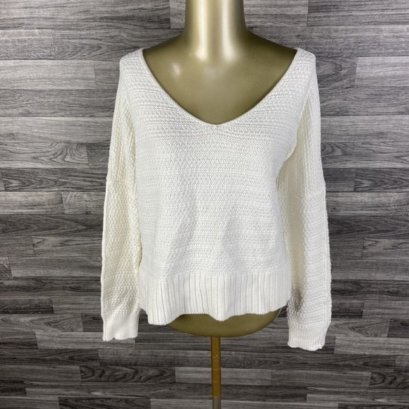 Lucky Brand | Sweaters | Lucky Brand Vintage Pullover Off White Knit ...